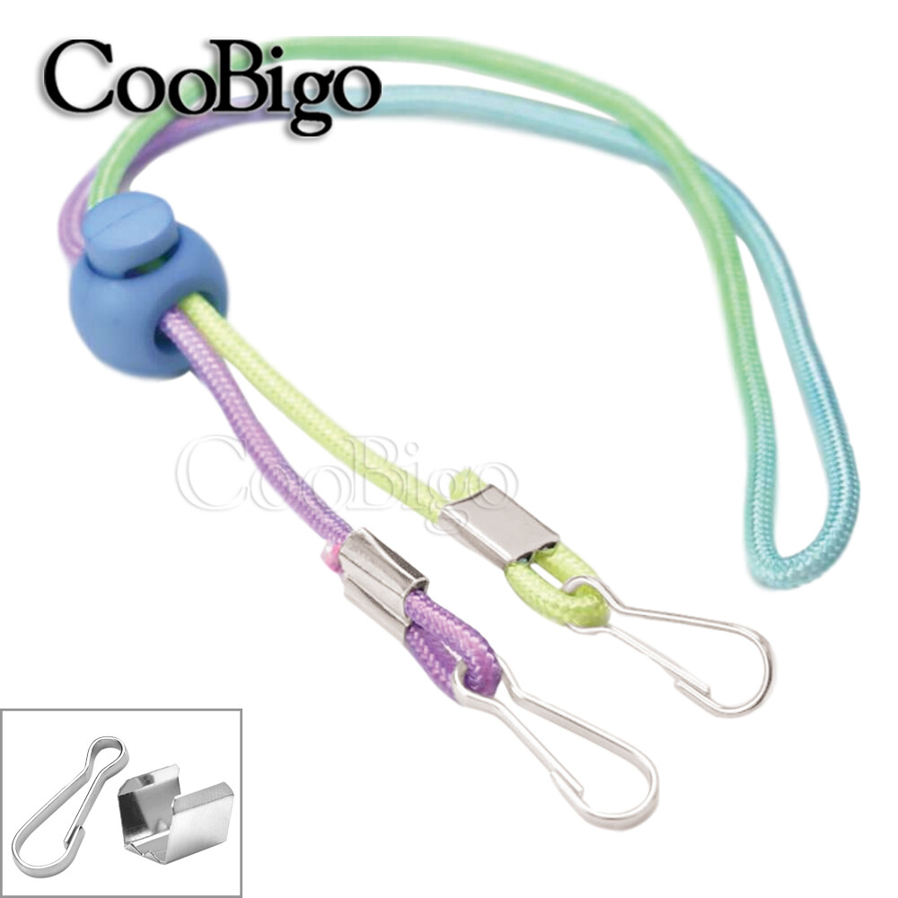 100X Metal Crimp Fold Over Clasps Cord Clip Snap Hook For Paracord ...