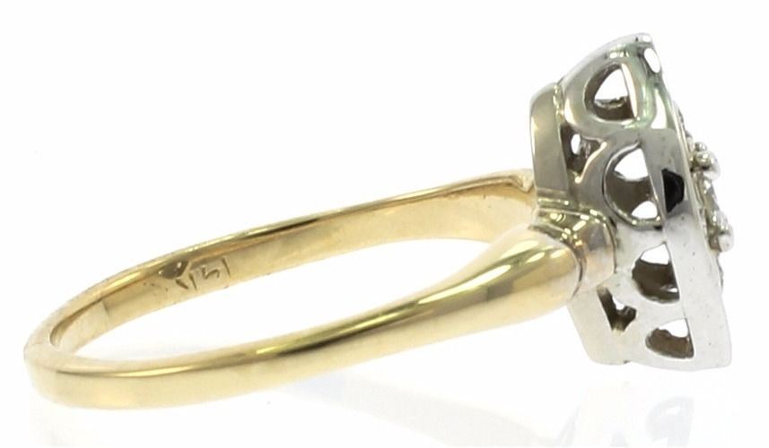 Vintage Diamond Engagement Ring in 14kt Yellow Gold | eBay