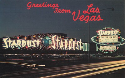 Postcard Las Vegas, Nevada: Stardust Hotel, Colorful Neon Sign | eBay