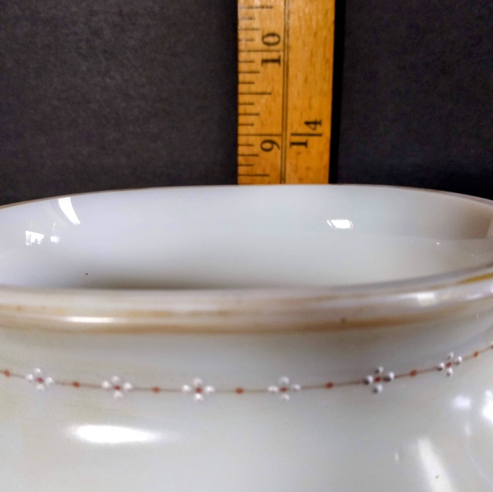 Rare Pair of Antique Josef Ahne Opaline Glass Vases - Signed, 8.5 ...