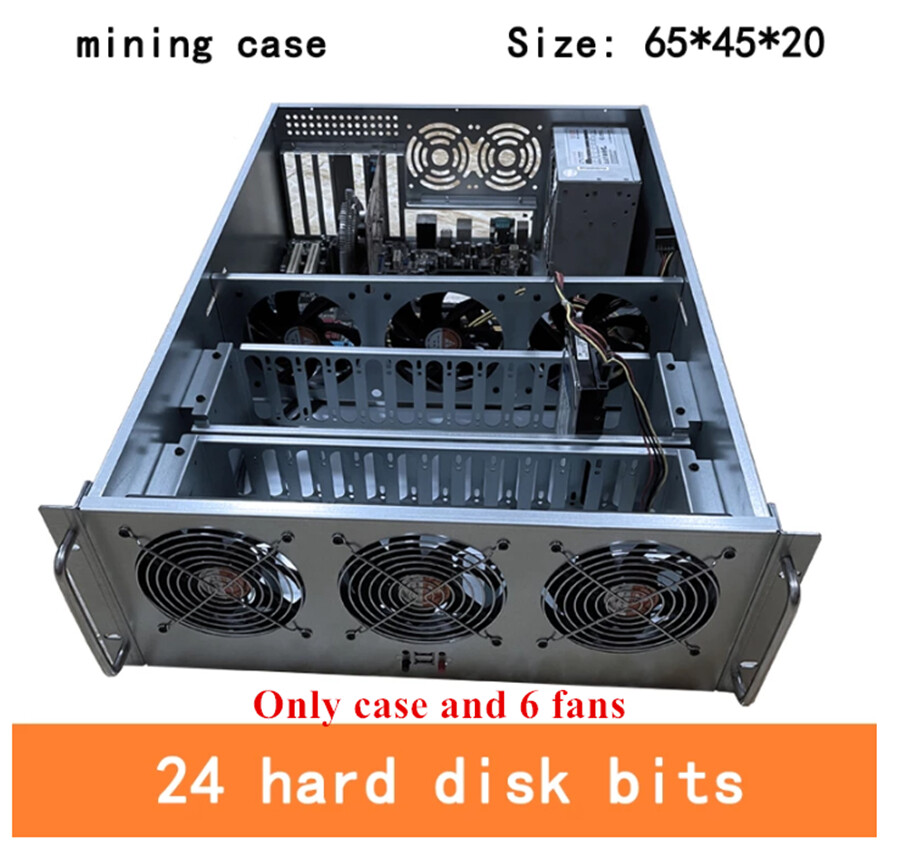 4U Server Case For Chia Mining 24Disk Chassis Frame Rig Server Direct ...