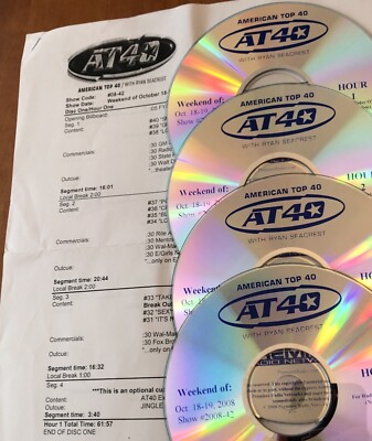 1 "AMERICAN TOP 40 w/ RYAN SEACREST" 4 CD radio show 2004-09 - choose ...