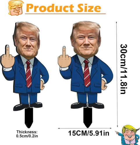 Smilelife Cartoon Yard Sign 2024 Middle Finger Funny Lawn Signs... | eBay