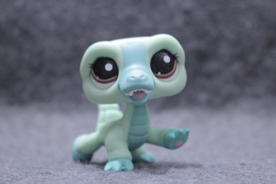 Authentic Littlest Pet Shop LPS Turqoise Green Crocodile Alligator ...