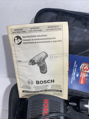 BOSCH PS20 Cordless 12V Pocket Driver with Rapid Charger, 2 Batteries ...
