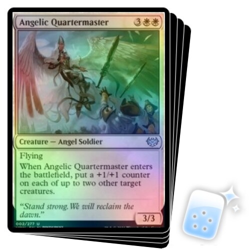 FOIL ANGELIC QUARTERMASTER X4 Innistrad: Crimson Vow VOW Magic MTG MINT ...