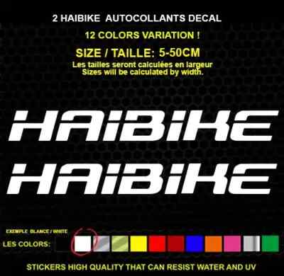 2 HAIBIKE autocollant Véritable decal autocollant STICKERS IMPERMÉABLE ...