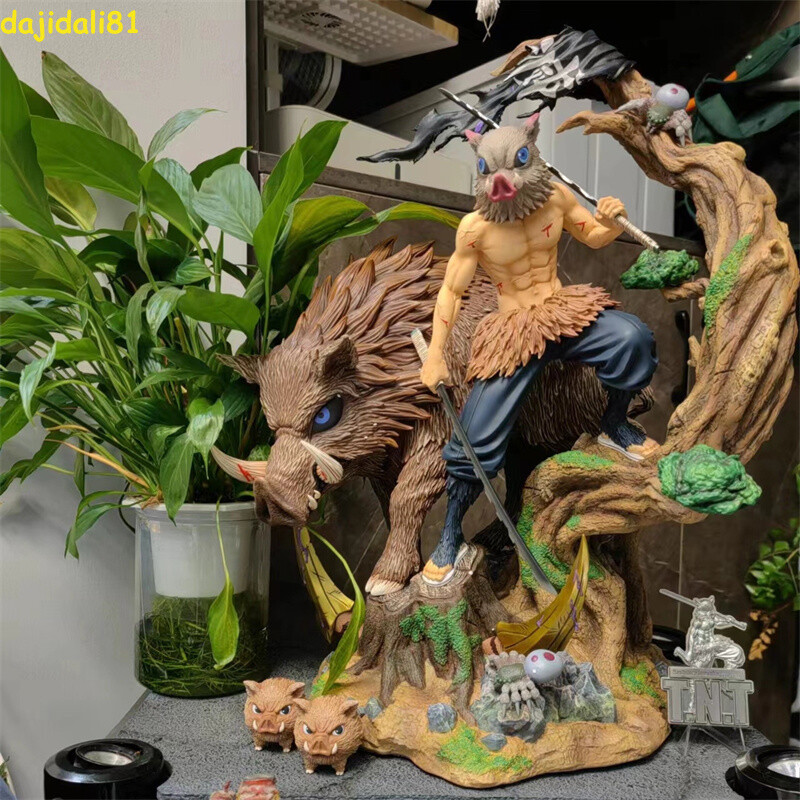 Demon Slayer Inosuke Hashibira 1/6 Boar Head Pig Hog GK Statue Painted ...