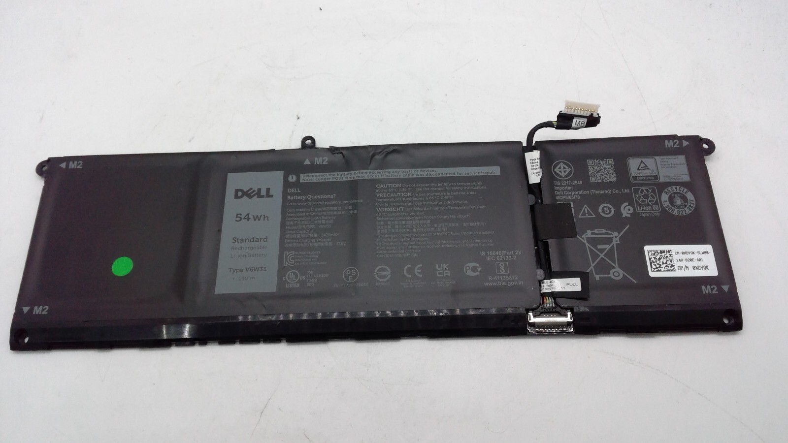 Dell Inspiron 7415 2-In-1 15V 3420MAH 54WH 4-Cell Battery XDY9K VKYJX ...