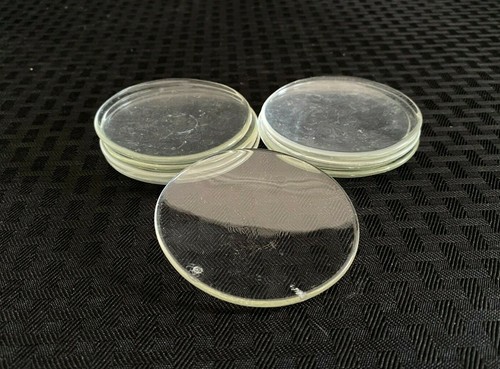Lot of (9) Corning Pyrex Glass 75mm OD Chemical Watch Beaker Covers ...