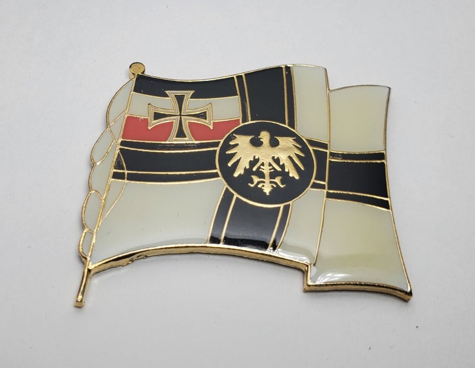 German WW1 Battleflag Pin Prussian Eagle Iron Cross Military Imperial ...
