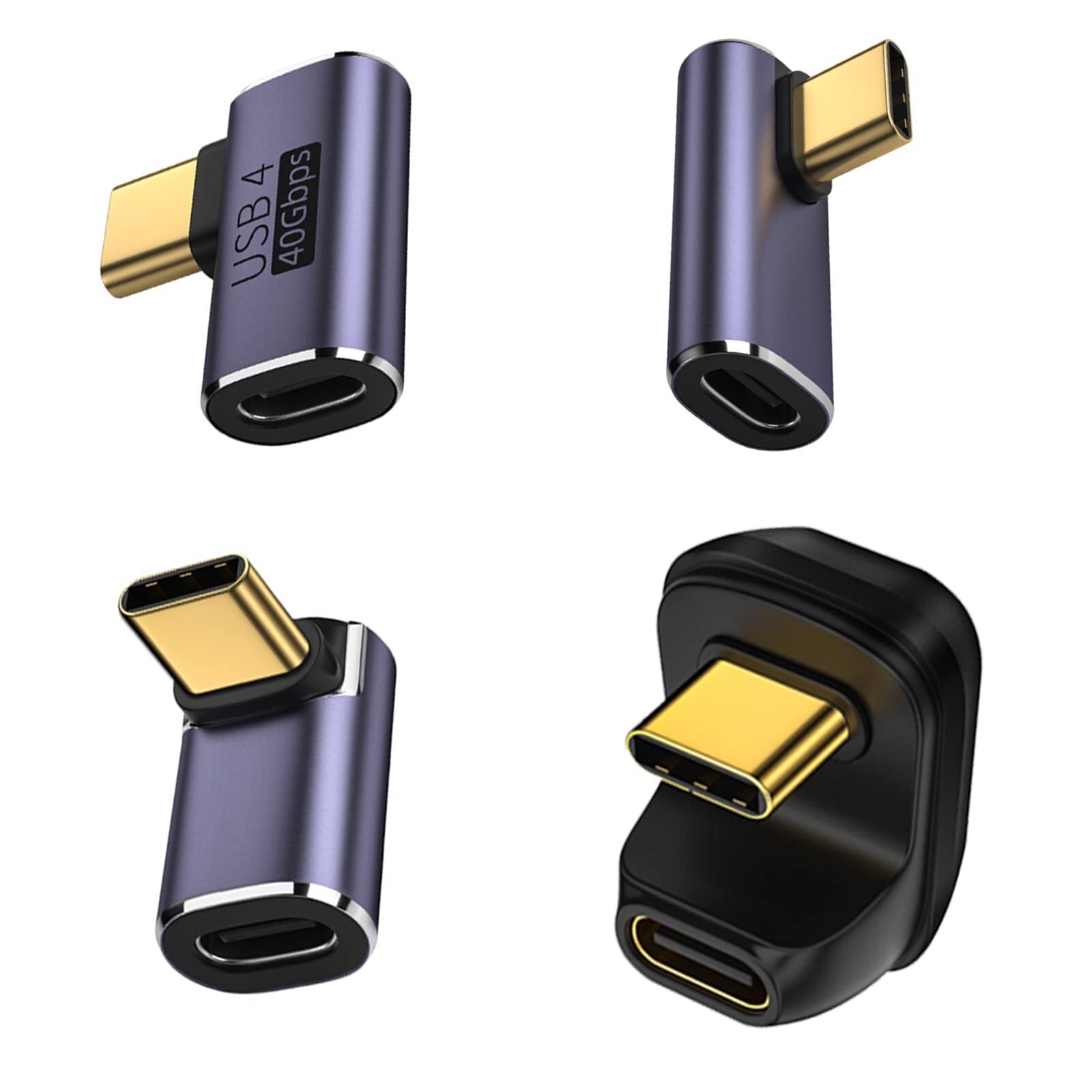 4 Kinds of USB C Adapters Kit,24 Pins Type C Connector Support ...