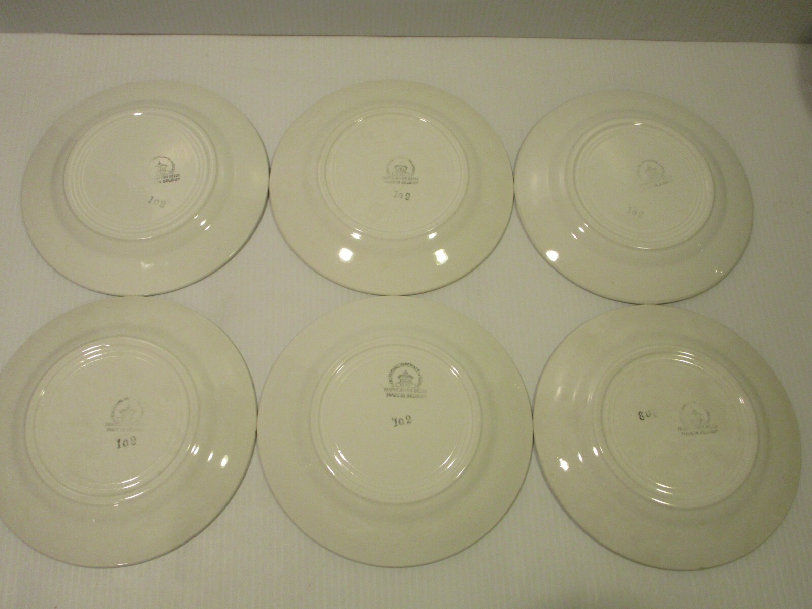 Vintage Nimy Belgium Set 6 Plates, World Places, Black/White | eBay