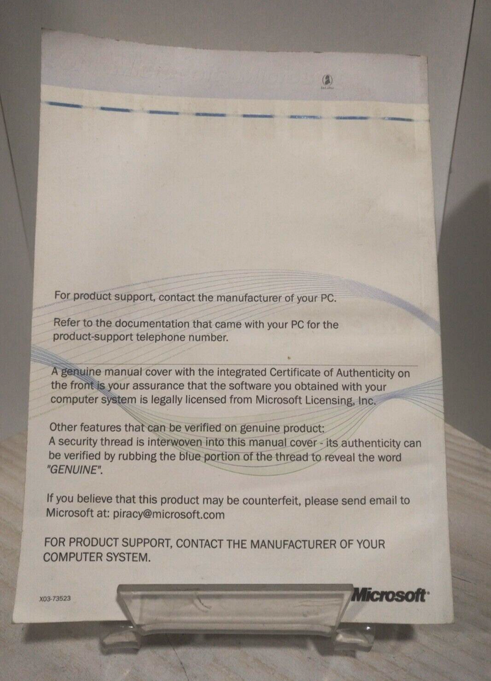 MICROSOFT NEW WINDOWS 98 MANUAL WITH PRODUCT KEY Compaq - CD NOT ...