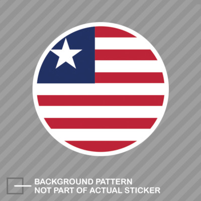 Round Liberian Flag Sticker Decal Vinyl Liberia LBR LR | eBay