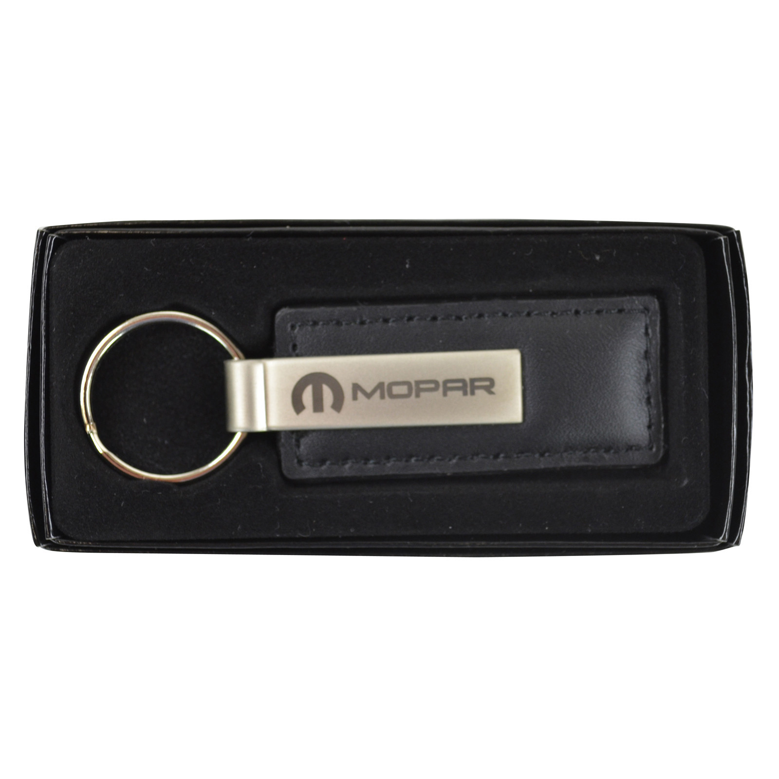 New Jeep Mopar Logo Car Truck Black Genuine Leather Key Fob Keychain | eBay
