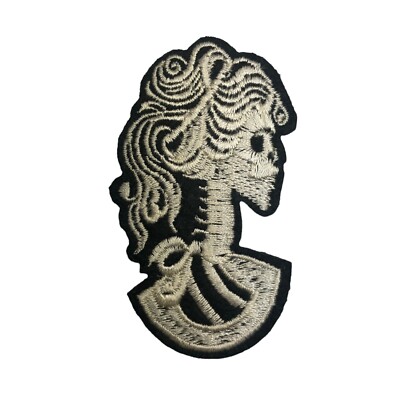 Off White Skeleton Girl Patch Embroidered Iron On Applique Gothic ...