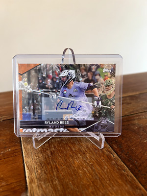 🥍 PERFECT MINT 2022 Topps PLL Lacrosse Base Auto Icy Orange RYLAND REES ...