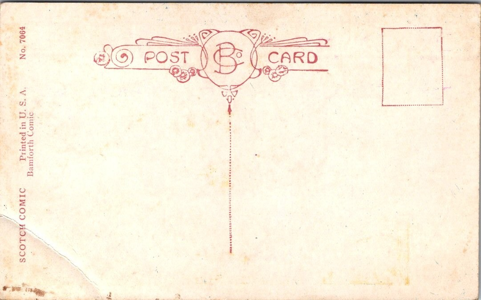 Let's Gang in Here Maggie! SCOTCH COMIC Woman Pays Man in Kilt HUMOR ...