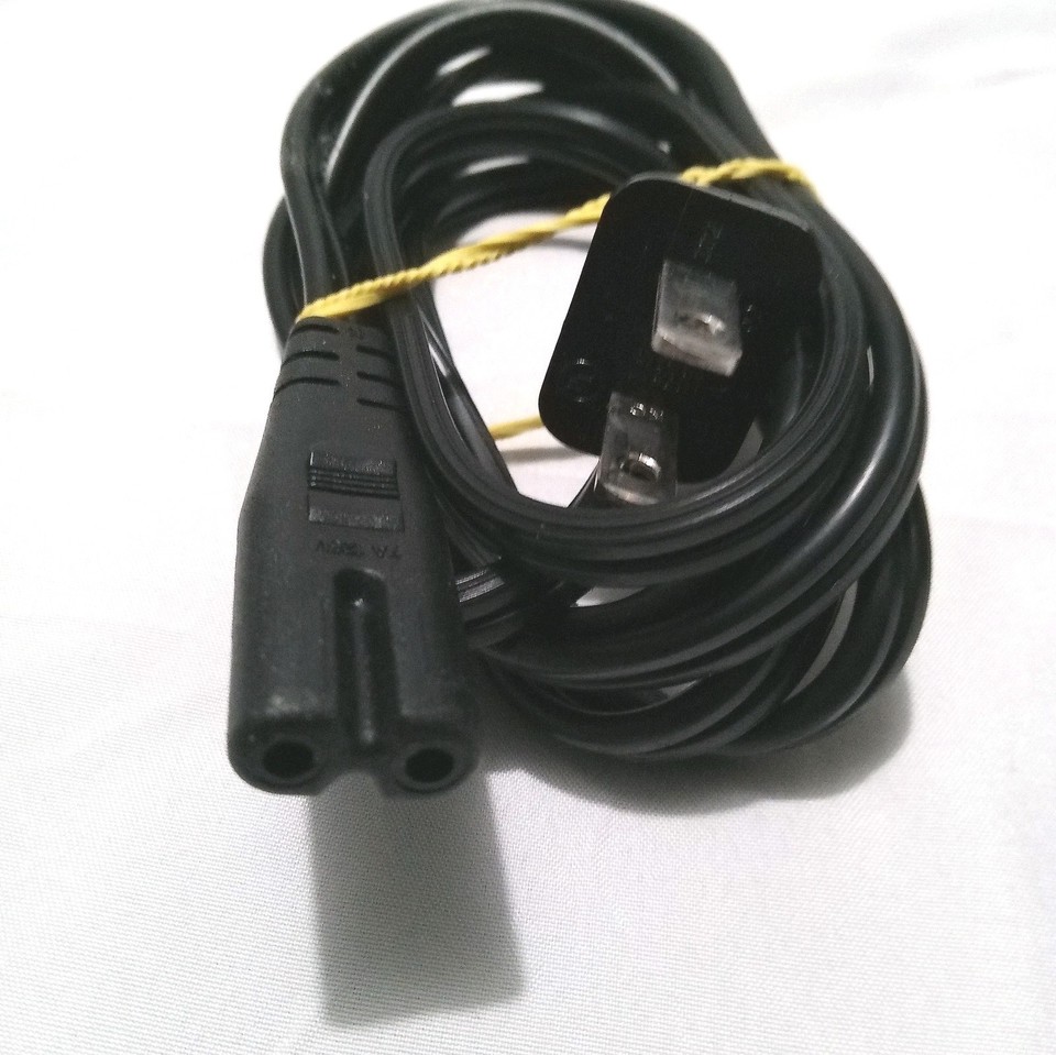 Lot of 3 - Two Prong Power Cords For Electronics - Wall Cables - 2 ...