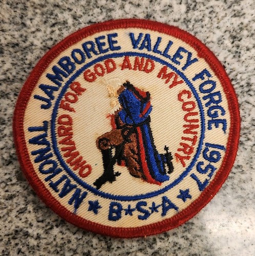 BOY SCOUTS Patch - 1957 National Jamboree Valley Forge BSA | eBay