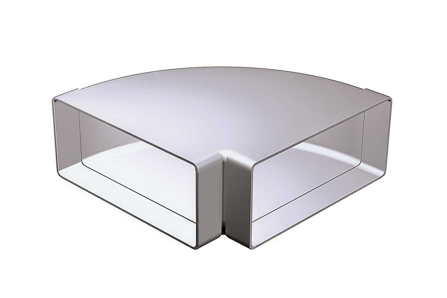 6", 220 x 90 Flat Channel Rectangular Plastic Ducting Extractor Fan ...