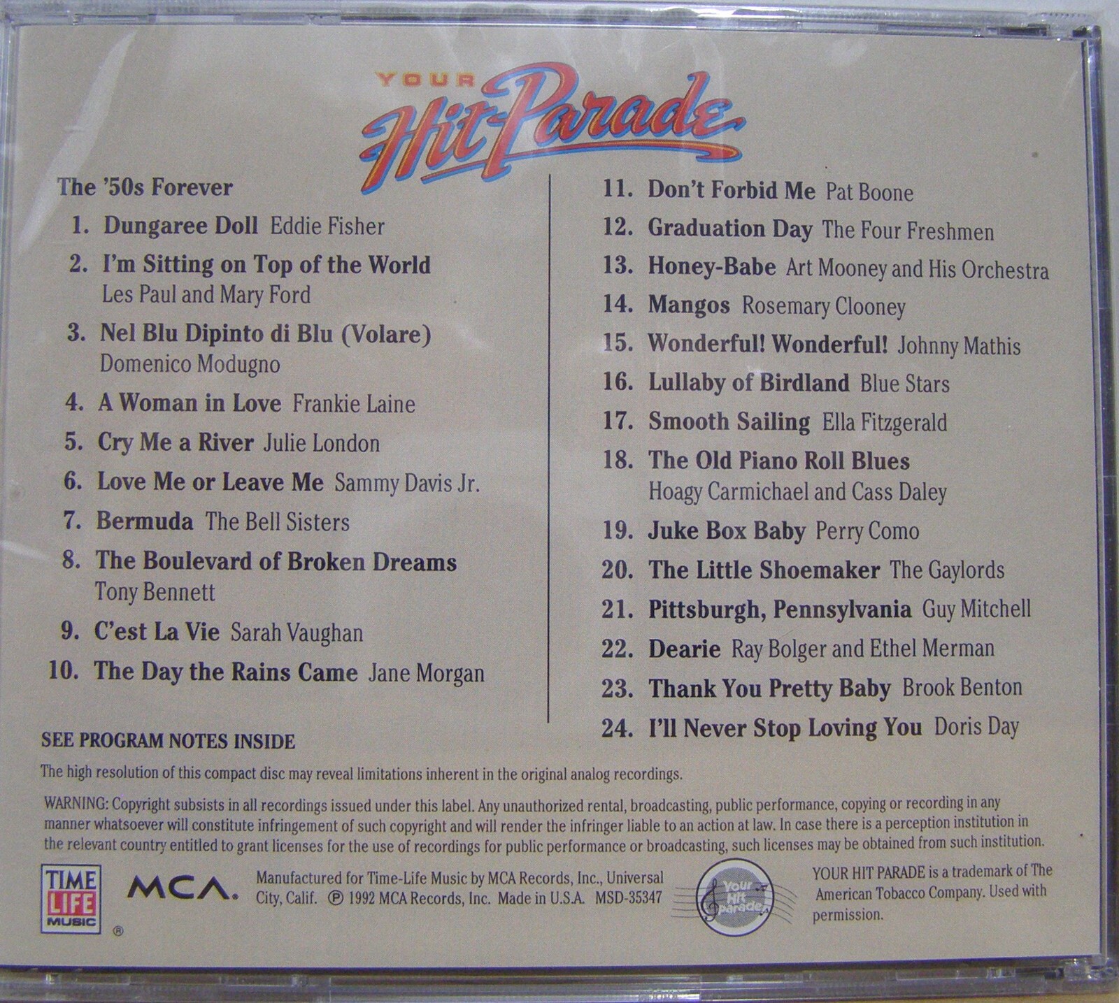 YOUR HIT PARADE - 50s FOREVER - CD - BRAND NEW | eBay