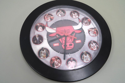 ESPN NBA Chicago Bulls 12" Round Wall Clock Battery Operated , New | eBay