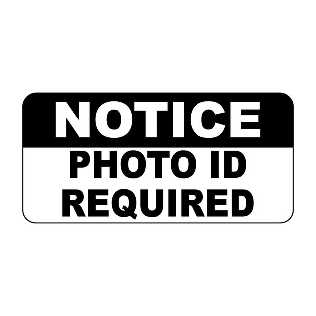Notice Photo Id Required Retro Vintage Style Metal Sign - 8 In X 12 In ...