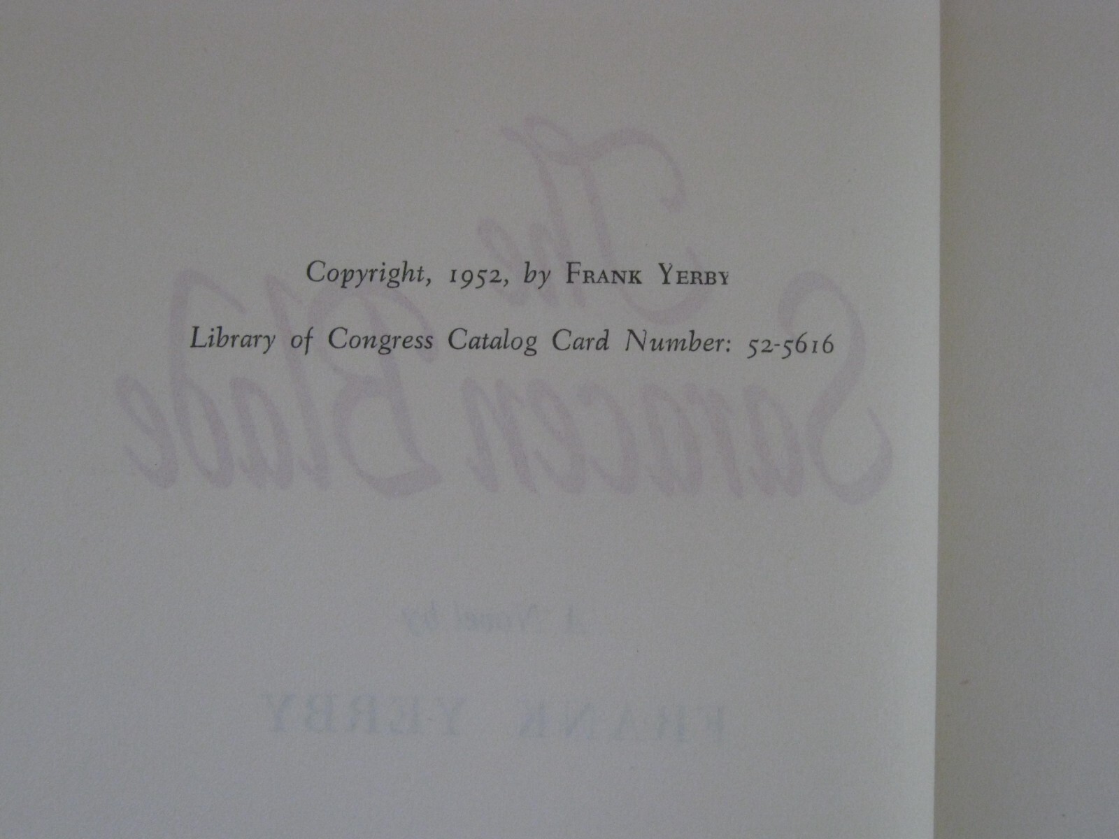 The Saracen Blade by Frank Yerby 1952 Hardcover with Dust Jacket | eBay