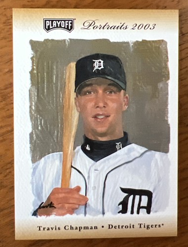 Travis Chapman - 2003 Playoff Portraits Bronze #130 - #/100 Bat Relic - Tigers | eBay