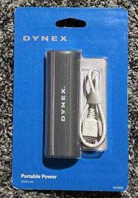 New Sealed Dynex USB 2000mAh Portable Power Pack With Micro USB Cord ...