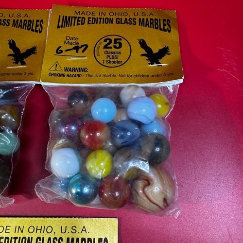 5 VTG Limited Ed. "25 Marbles" Glass Marbles Eagle's Flight 1997 USA ...