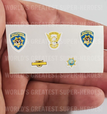 Mego CHiPs Ponch Jon Sarge Emblem Custom Vinyl Pre-Cut For 8” Action ...