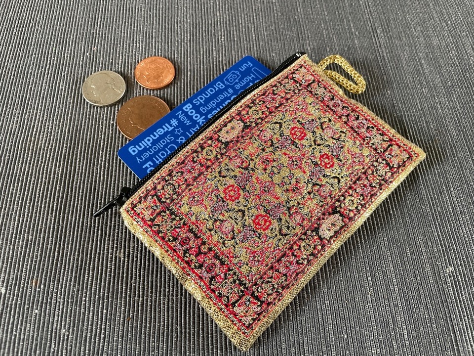 Kilim Coin Purse, ID Card Case, Mini Makeup Bag, Boho Zip Purse ...