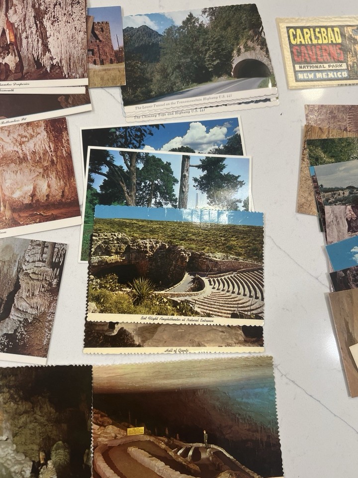 40+ Vintage U.S. Postcards National Parks Scenic Travel Carlsbad ...