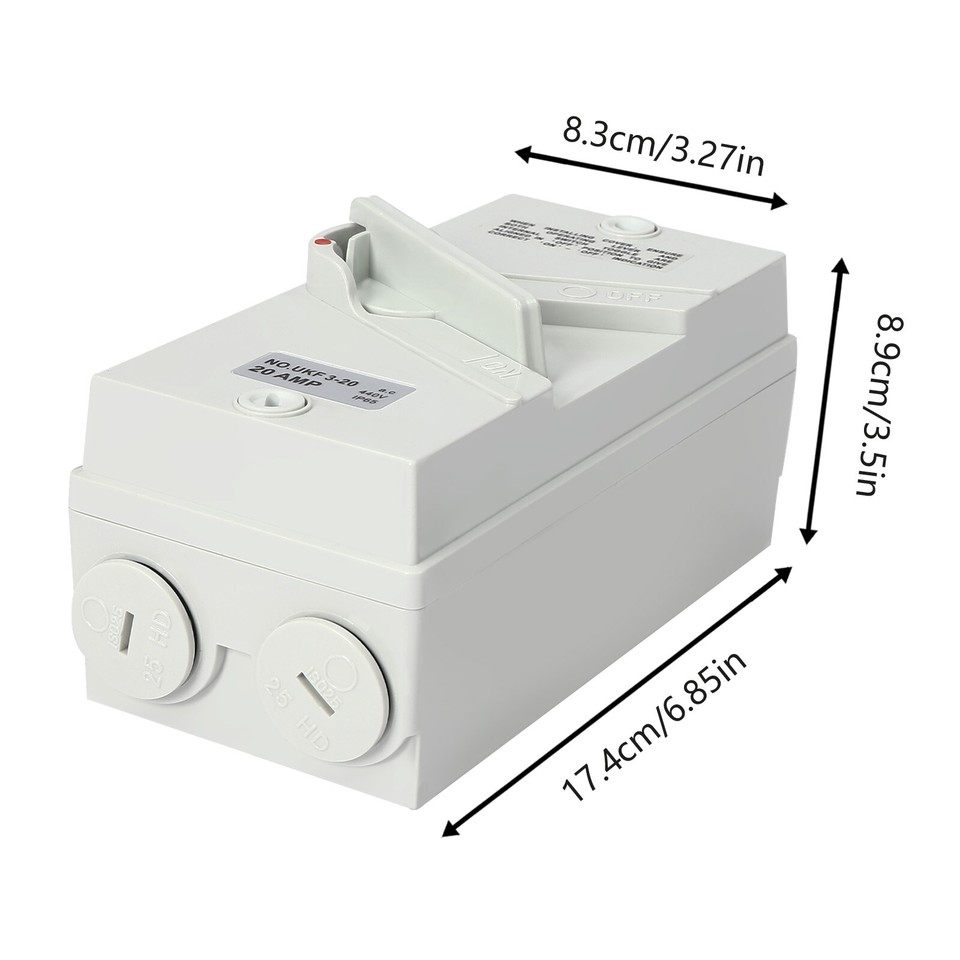 440V 20A 3 Pole Wall-Mounted Isolation Switch Waterproof Safety ...