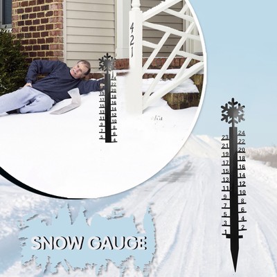 Snowflake Snow Meter Snowmobile Snow Meter Metal Snow Measuring Ruler ...