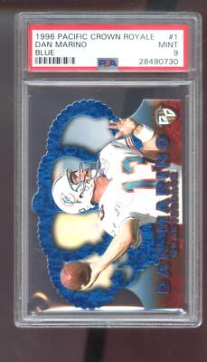 1996 Pacific Crown Royale BLUE #1 Dan Marino PSA 9 Graded Football Card ...