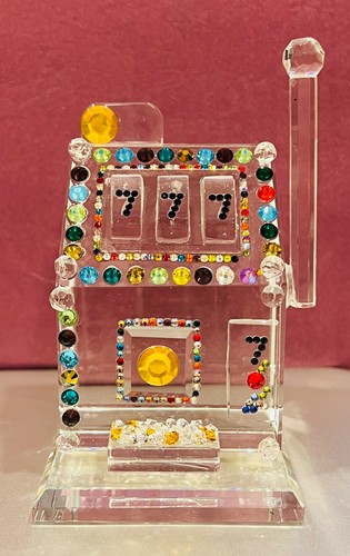 CRYSTAL SLOT MACHINE / ONE ARM BANDIT CUSTOMIZED with SWAROVSKI ...