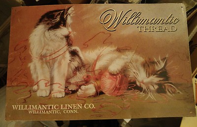 Vintage Willimantic thread advertising sign | eBay