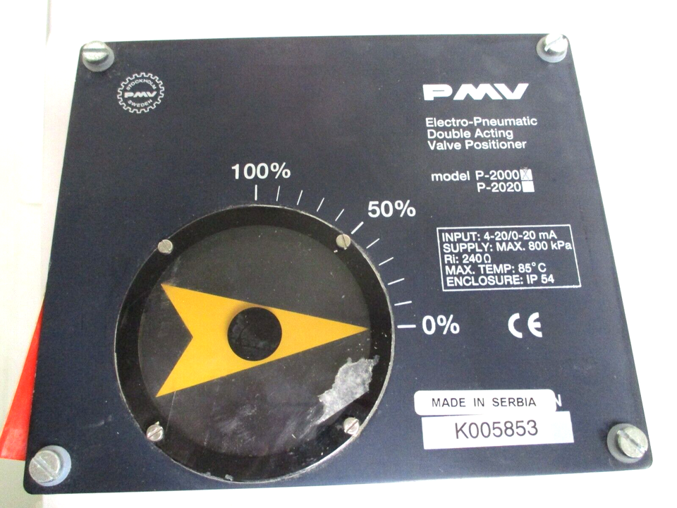 PMV , ELECTRO-PNEUMATIC DOUBLE ACTING VALVE POSITIONER, P-2000 | eBay