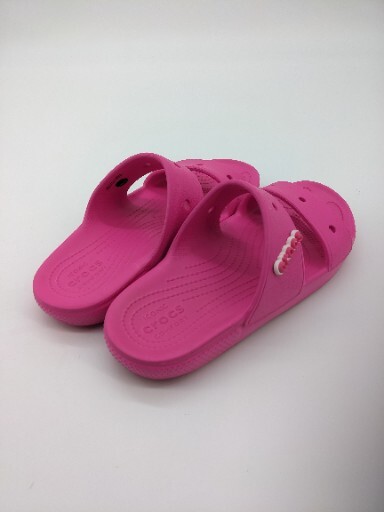 Womens Crocs - Two Straps Classic Slide Rubber Sandal… - Gem