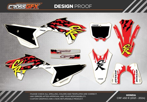 2021 2022 2023 2024 CRF 450 R Graphics Kit HONDA CRF450R 450R Decals ...