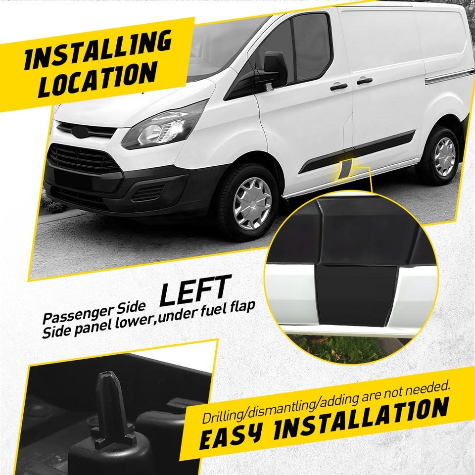 For Ford Transit Tourneo Custom N/S Left Lower Moulding Primed 16 ...