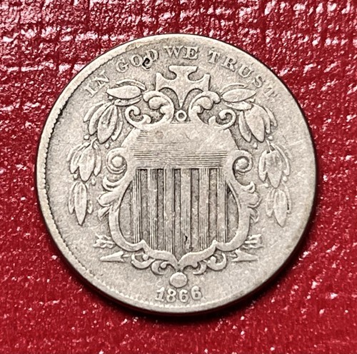 1866 Shield Nickel, With Rays VERY GOOD | eBay