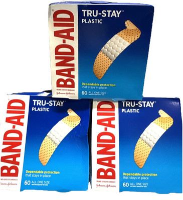 band aid tru-stay plastic 180 total band aids all one size | eBay