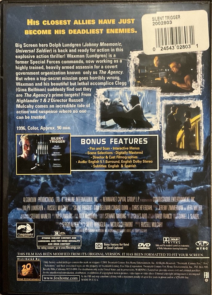 Slient Trigger (DVD) Dolph Lundgren - Action From The Director Of ...