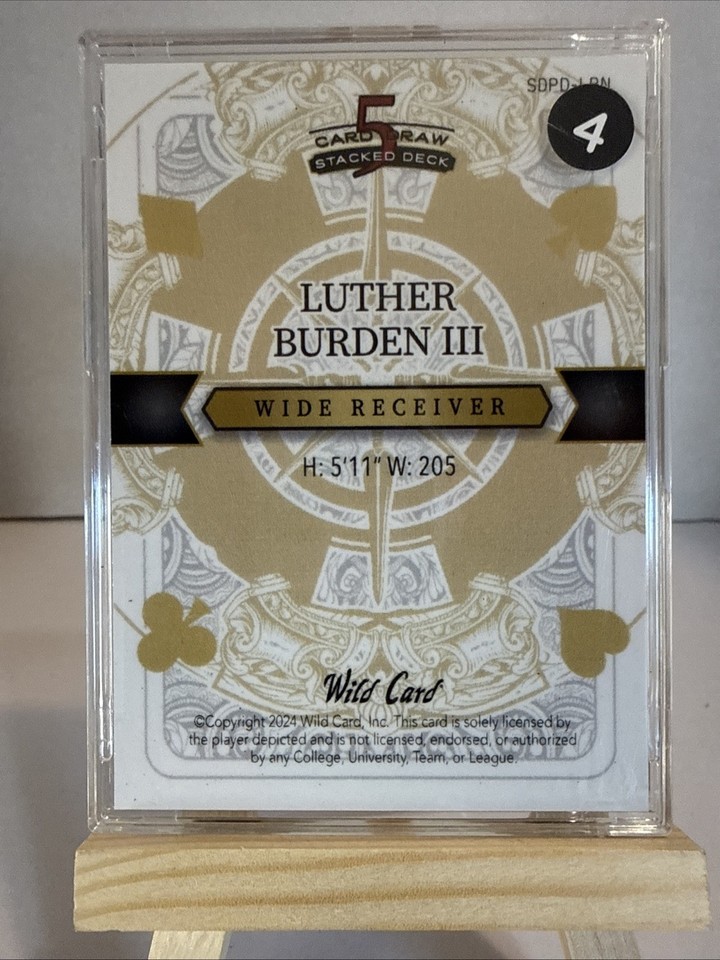 2024 Wild Card 5 Card Draw Stacked Deck Luther Burden III KING OF ...