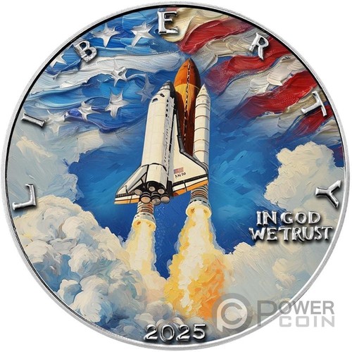 SPACE SHUTTLE CHALLENGER AmericArt 1 Oz Silver Coin 1$ USA 2025 | eBay